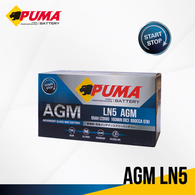 แบตเตอรี่ PUMA AGM LN5 - แบตเตอรี่รถยนต์ แบตเตอรี่ Start Stop 95 แอมป์