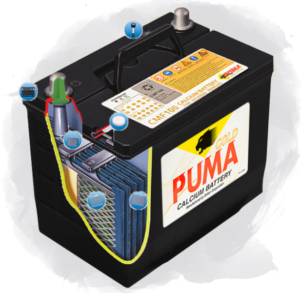 puma battery - แบตเตอรี่รถยนต์