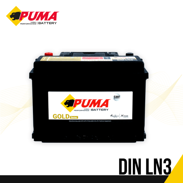 PUMA DIN LN3 - แบตเตอรี่รถยนต์ พูม่าแบตเตอรี่ 65 แอมป์