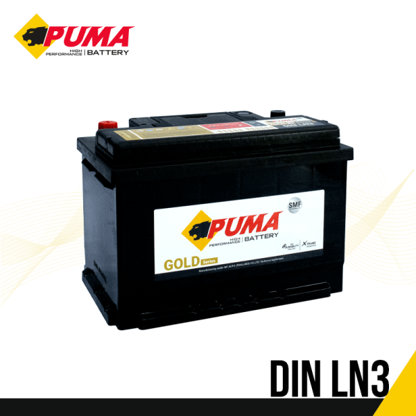 PUMA DIN LN3 - แบตเตอรี่รถยนต์ พูม่าแบตเตอรี่ 65 แอมป์